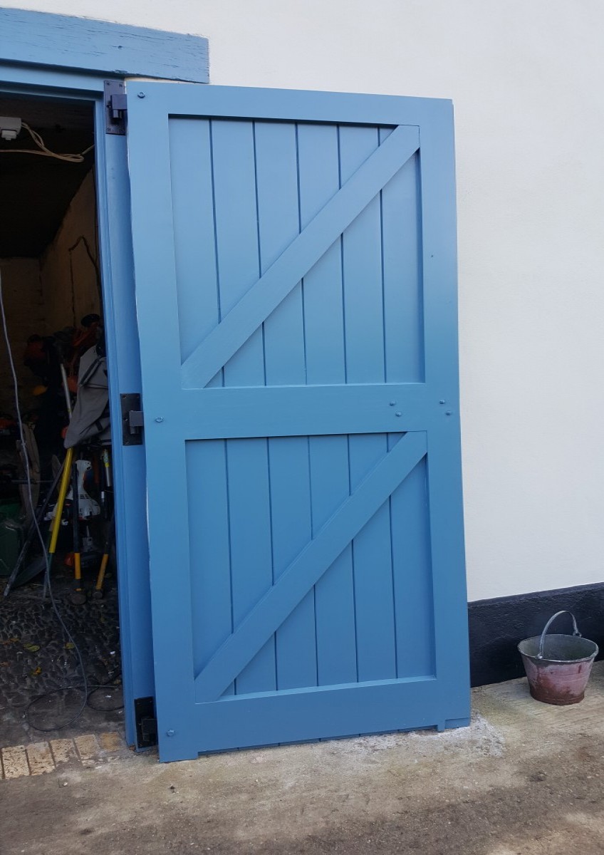 Simple Ledged and Braced Traditional Wooden Doors Made in Devon