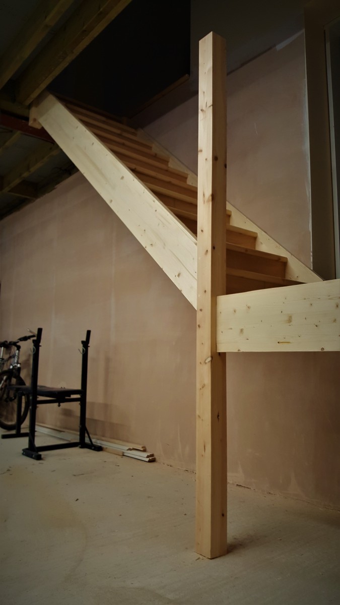 Installation Photos for a Winder Staircase that is Custom Made